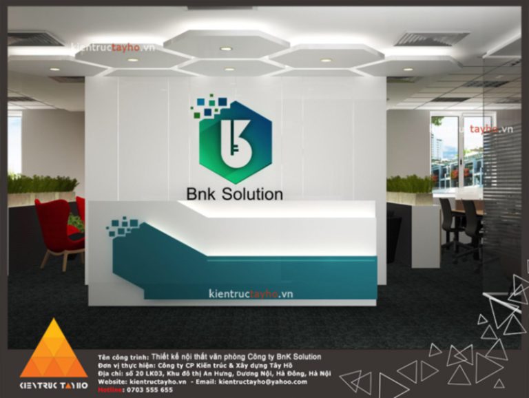 Thiết kế nội thất văn phòng Công ty IT - Phần mềm BnK Solution